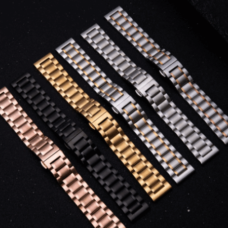 Premium Five-Link Metal Watch Band by MingJiang
