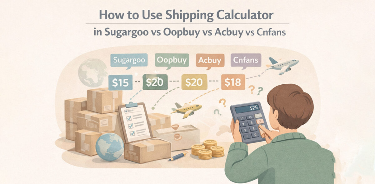 Sugargoo vs Oopbuy vs Acbuy vs Cnfans: Shipping Calculator Comparison